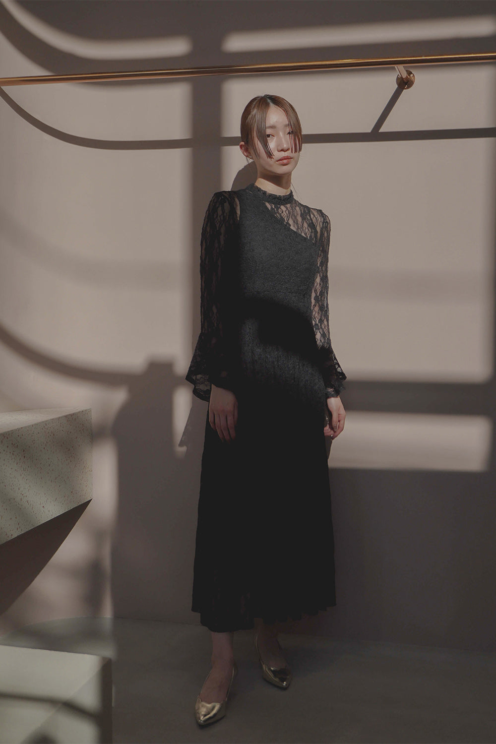 kaene公式オンラインストア リトルフラワーアシンメトリードレス / 100949 結婚式パーティーワンピース