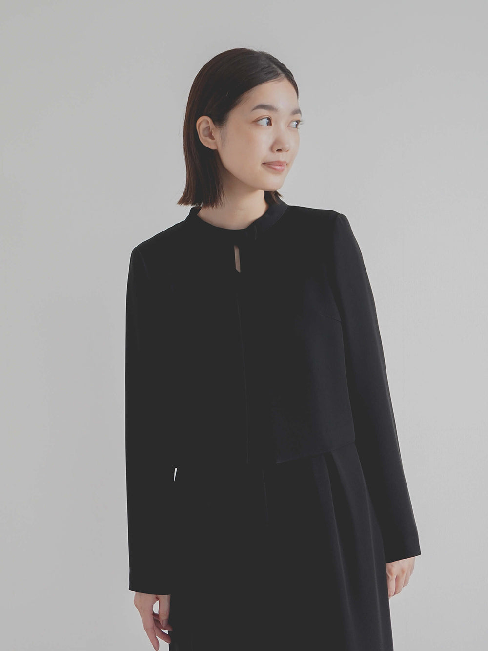 kaene公式オンラインストア カーブネックオールインワン / 100900 ブラックフォーマル喪服